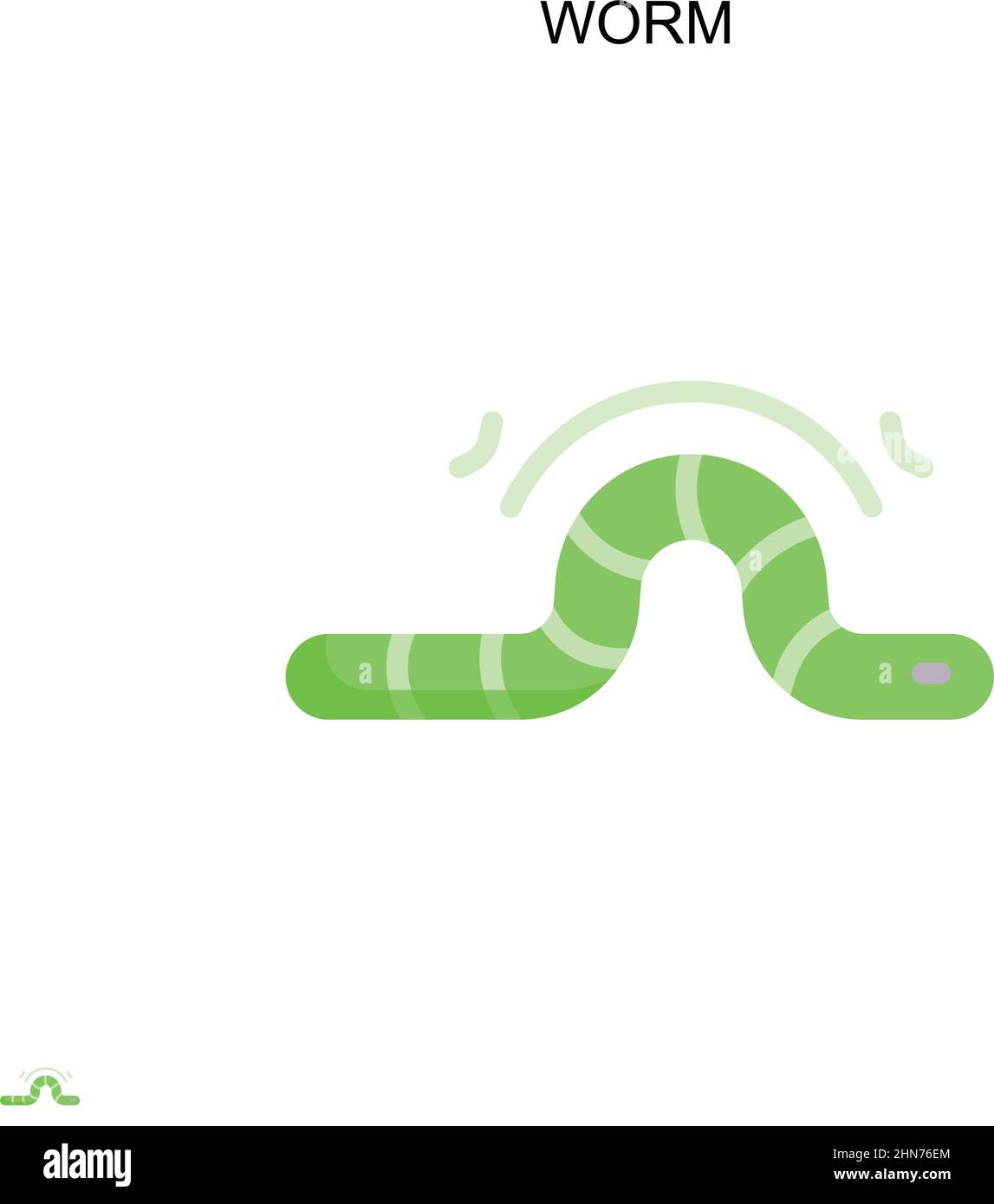 Worm Simple vector icon. Illustration symbol design template for web ...