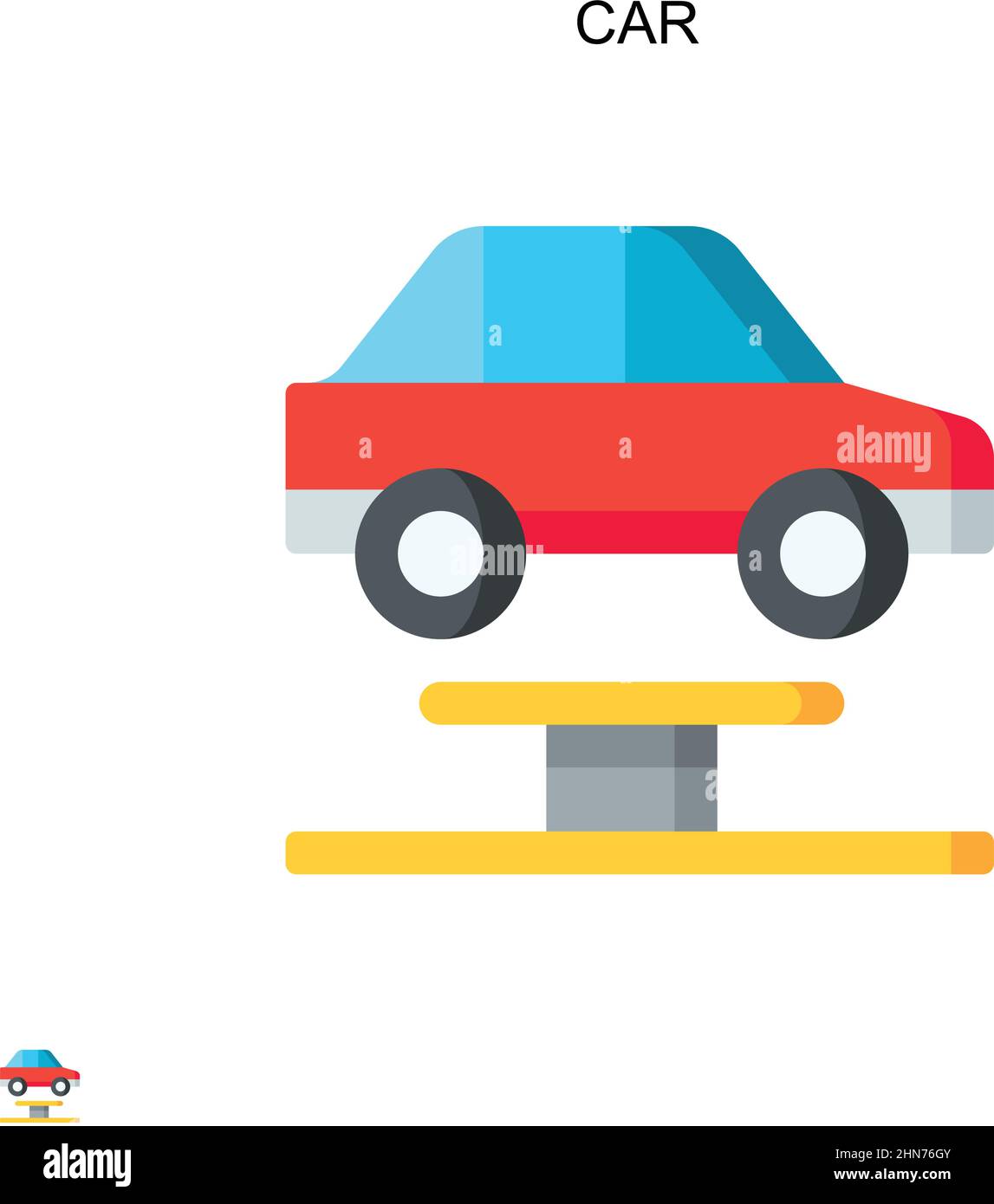 Car Simple vector icon. Illustration symbol design template for web ...