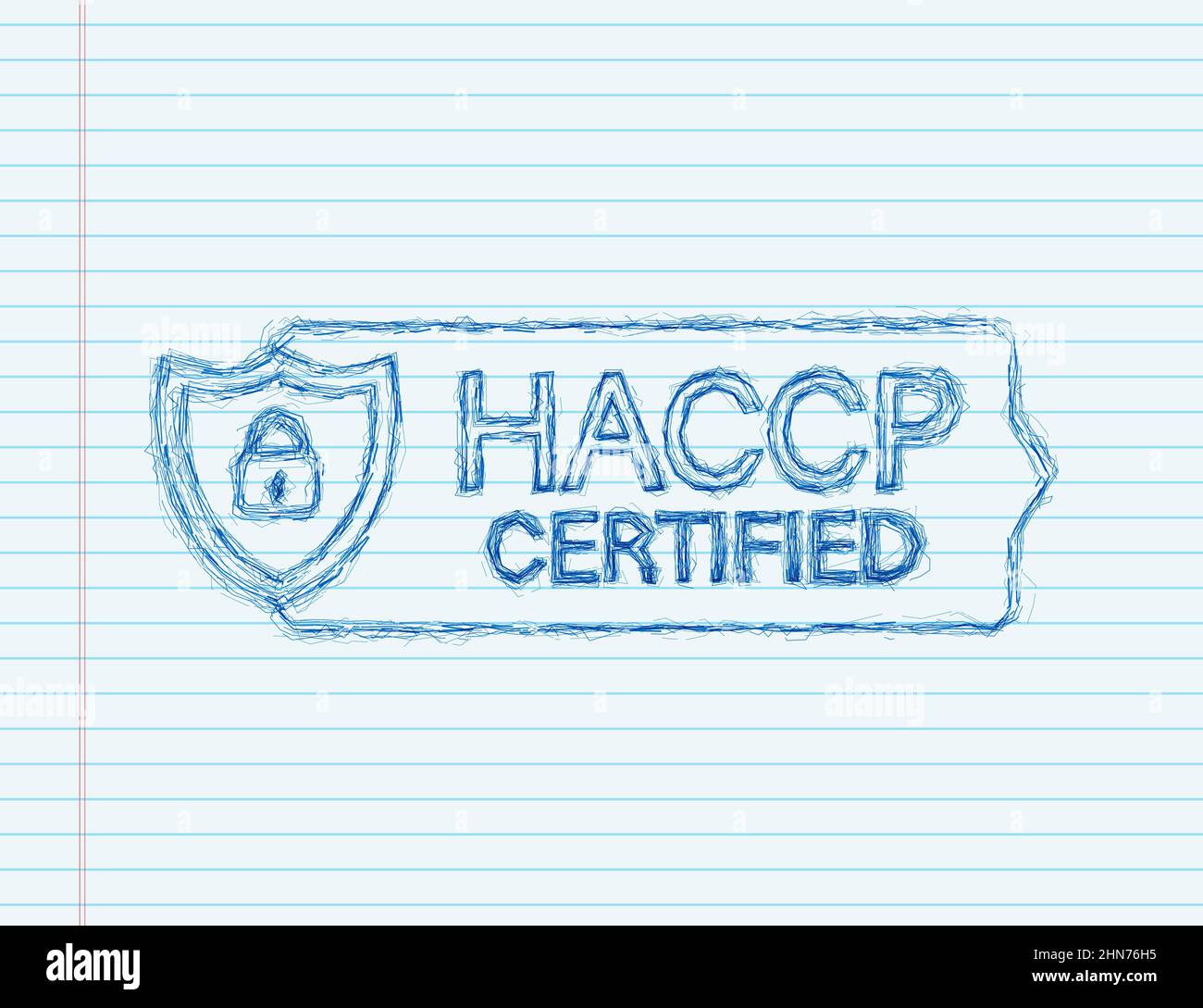 HACCP Certified icon on white background. sketch icon. Vector stock ...