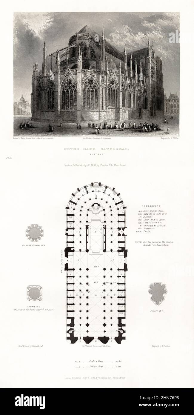 French Cathedral, Notre Dame Cathedral, France, Antique French ...