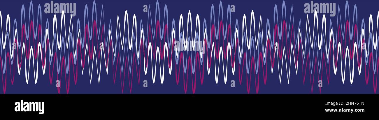 A wavy signals seamless vector horizontal border Stock Vector Image ...