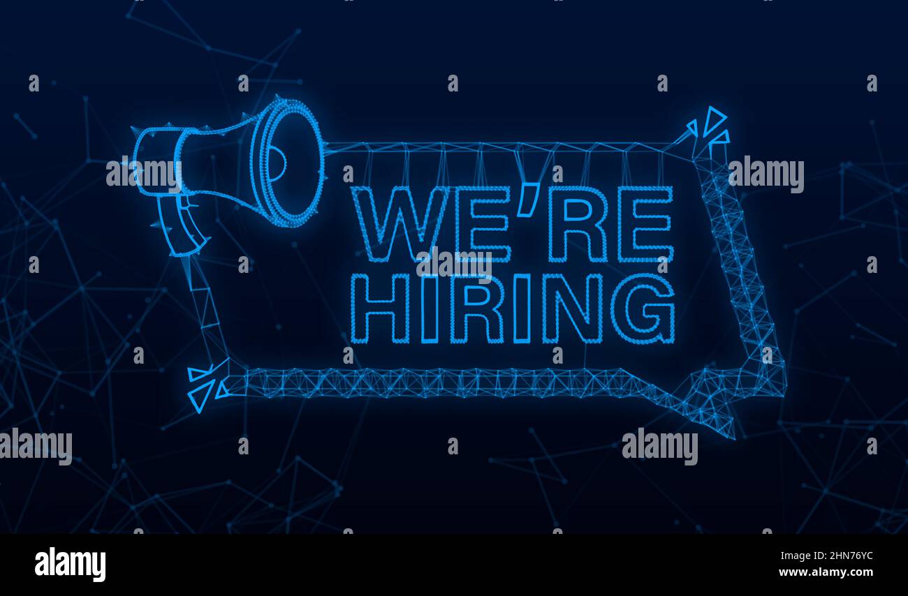 We re Hiring web banner. Plexus Megaphone With We are Hiring Speech on ...