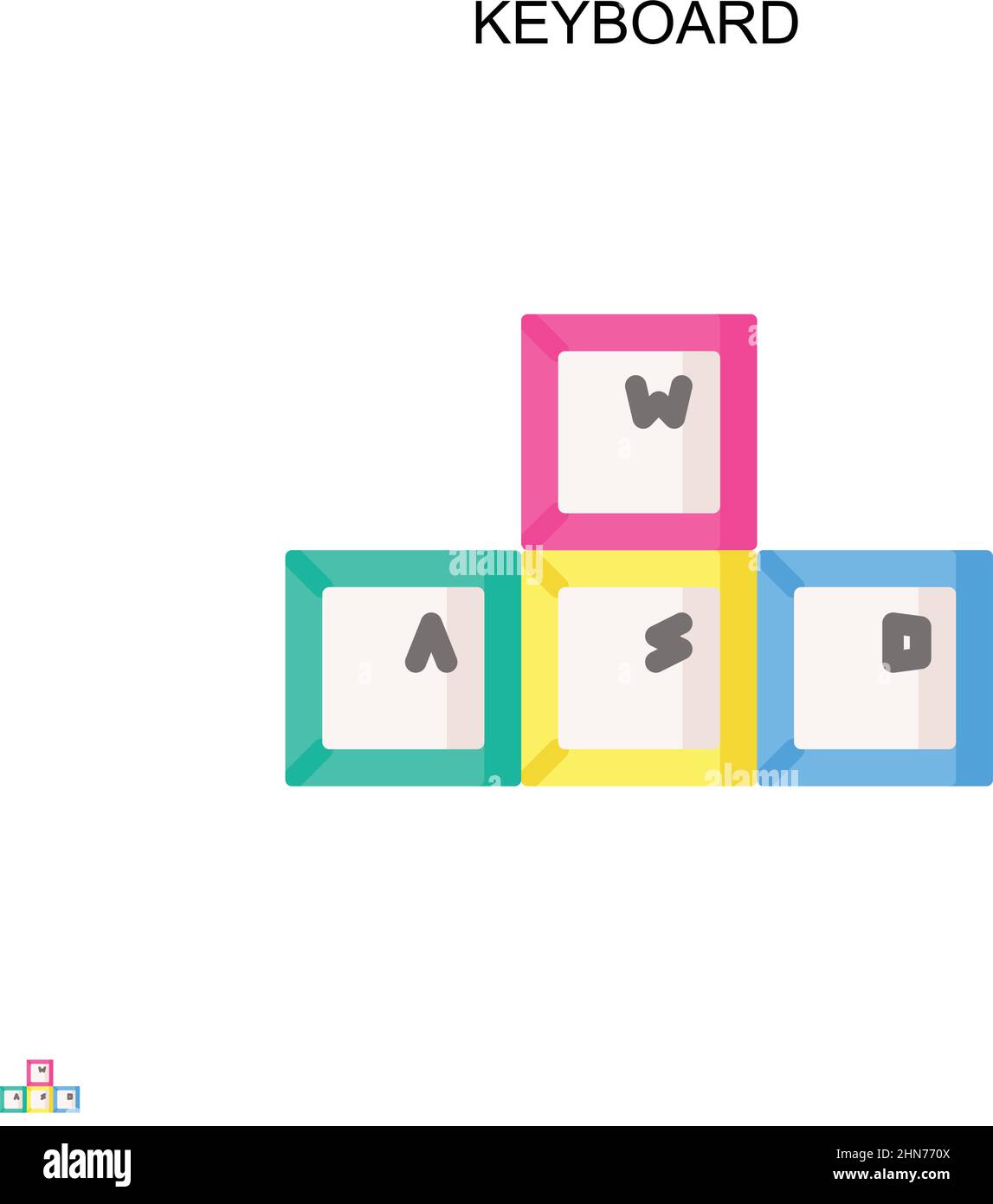 Keyboard Simple vector icon. Illustration symbol design template for ...