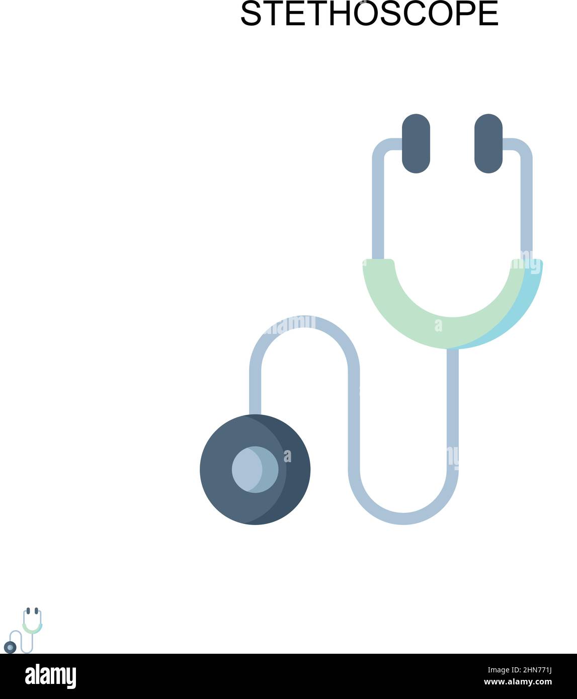Stethoscope Simple vector icon. Illustration symbol design template for ...