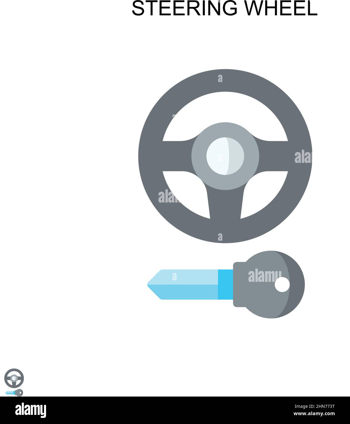 Steering wheel Simple vector icon. Illustration symbol design template ...