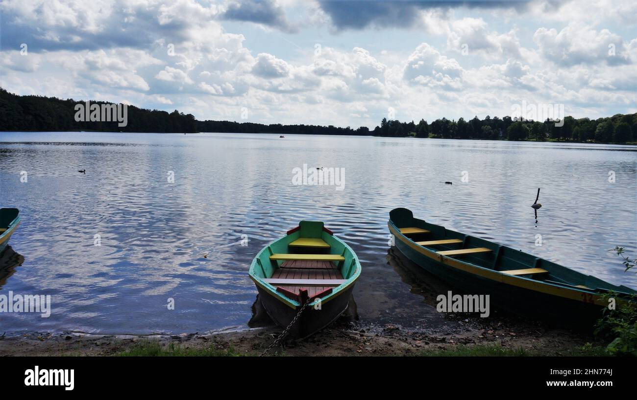 Boats on the lake Stock Photo - Alamy
