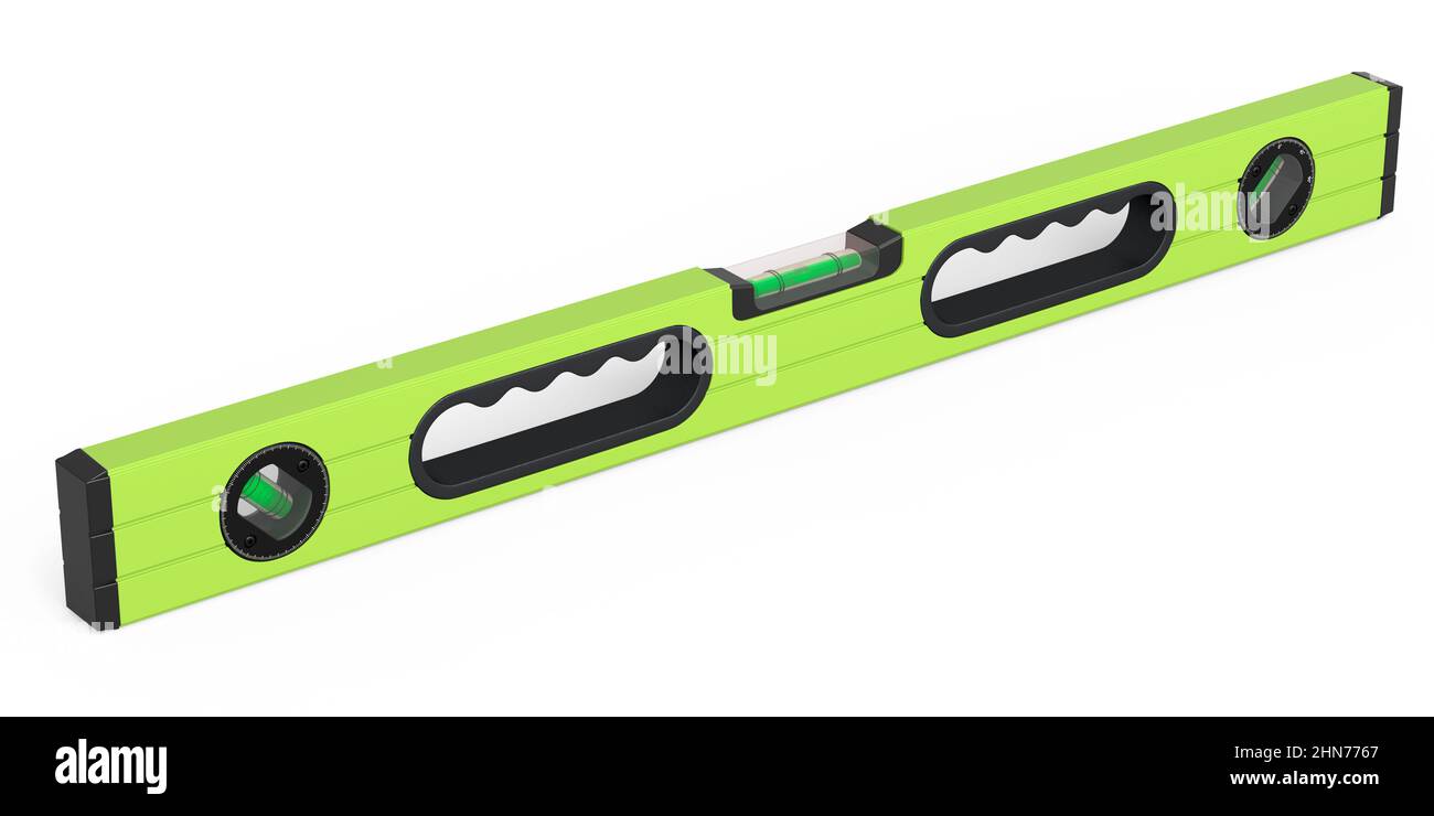 Building spirit level tool on white background. 3d render and ...