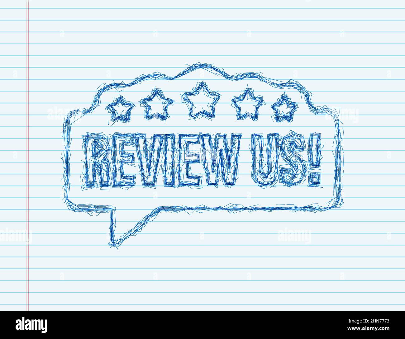 Review us sketch icon. User rating concept. Review and rate us stars ...