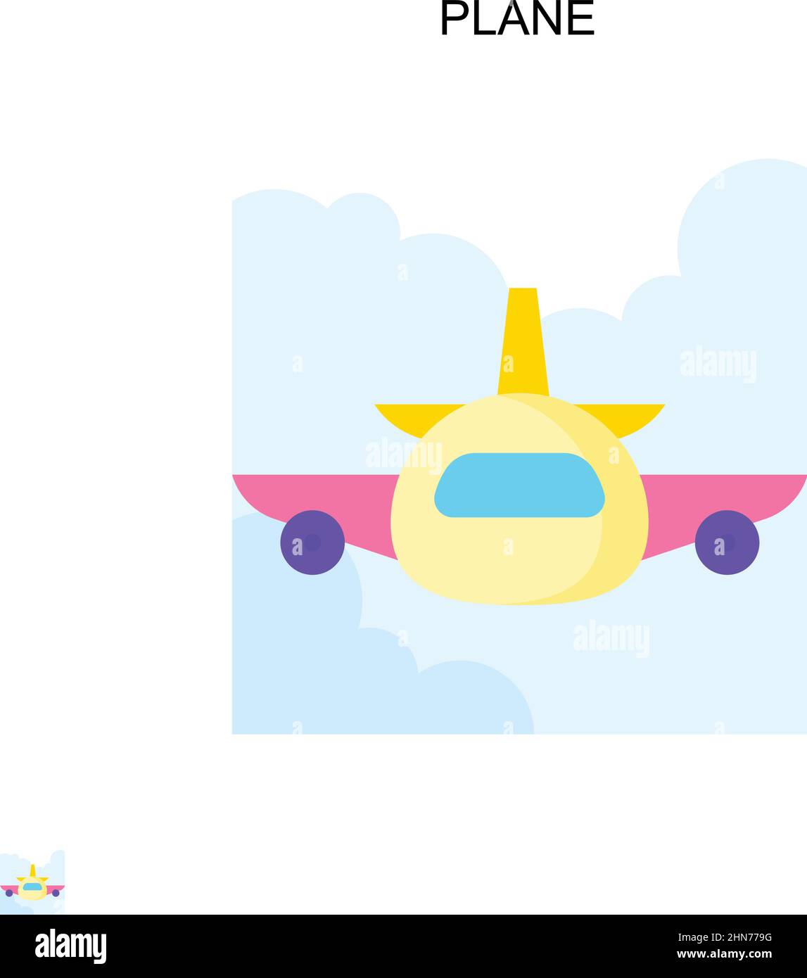 Plane Simple vector icon. Illustration symbol design template for web ...