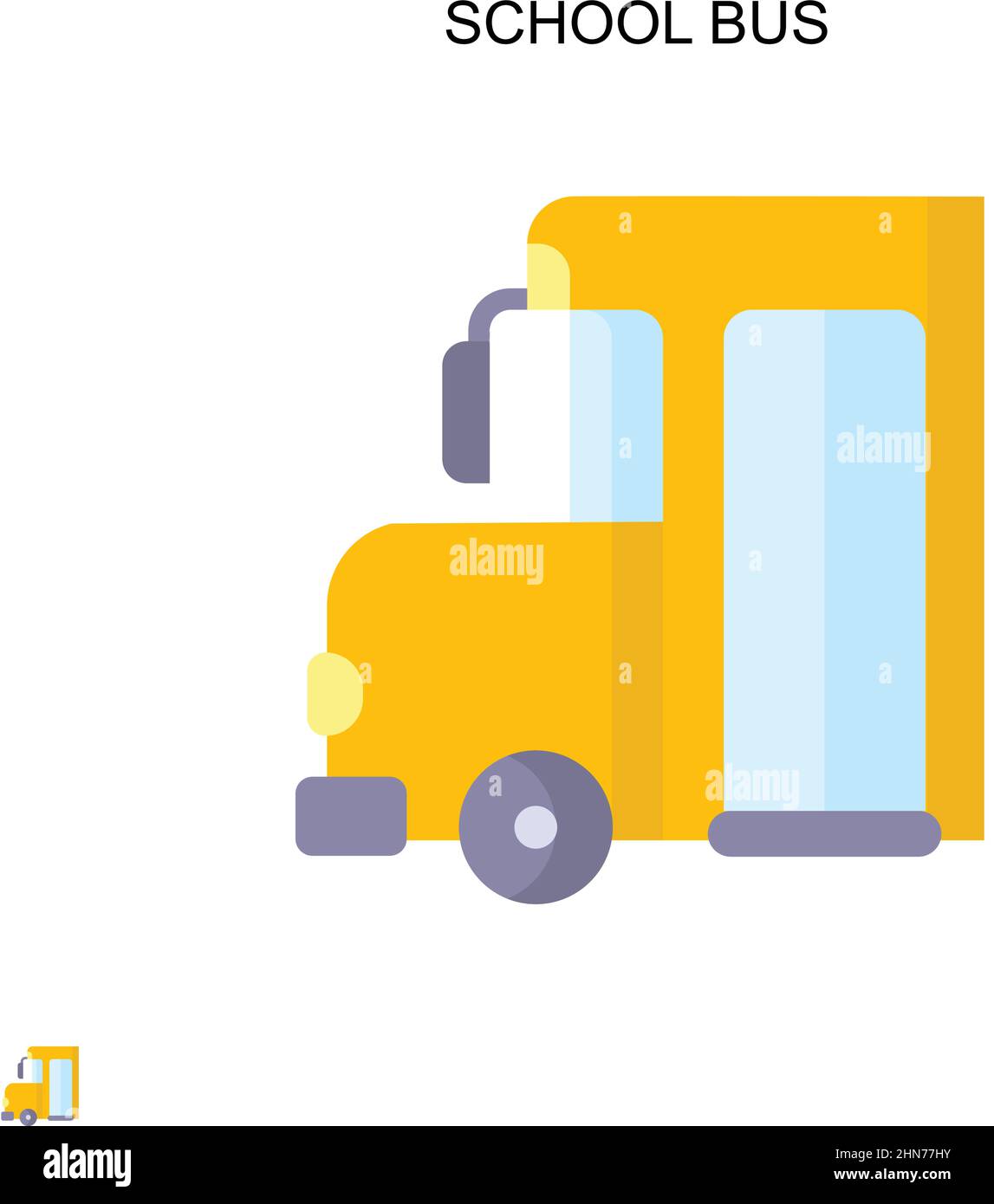 School bus Simple vector icon. Illustration symbol design template for ...