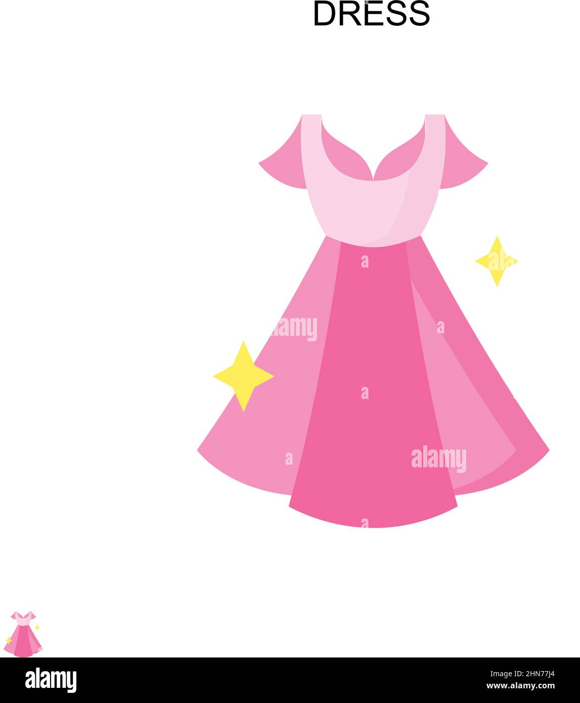 Dress Simple vector icon. Illustration symbol design template for web ...