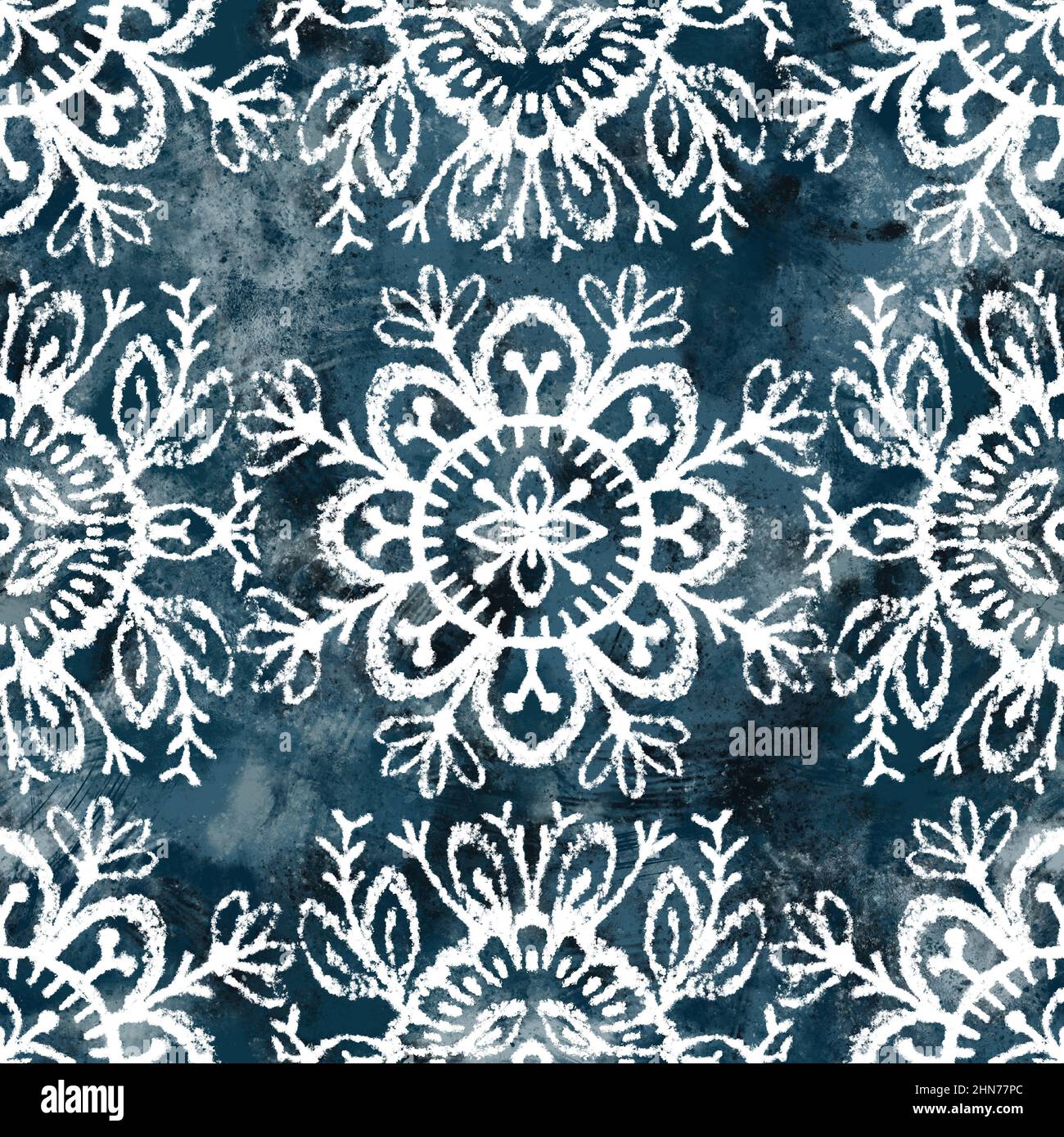 Seamless navy blue and white abstract grungy seamless surface pattern ...