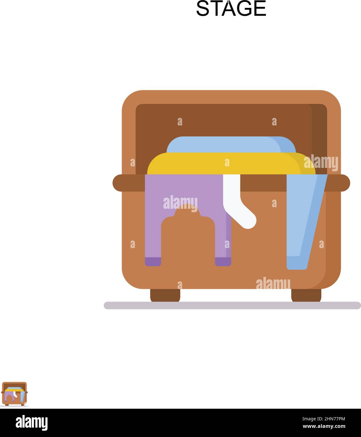 Stage Simple vector icon. Illustration symbol design template for web ...