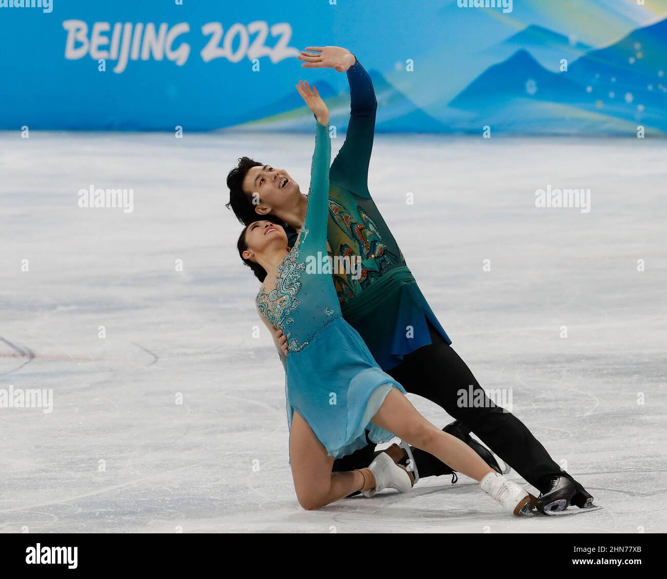 Beijing, Hebei, China. 14th Feb, 2022. Shiyue Wang and Xinyu Liu (CHN ...