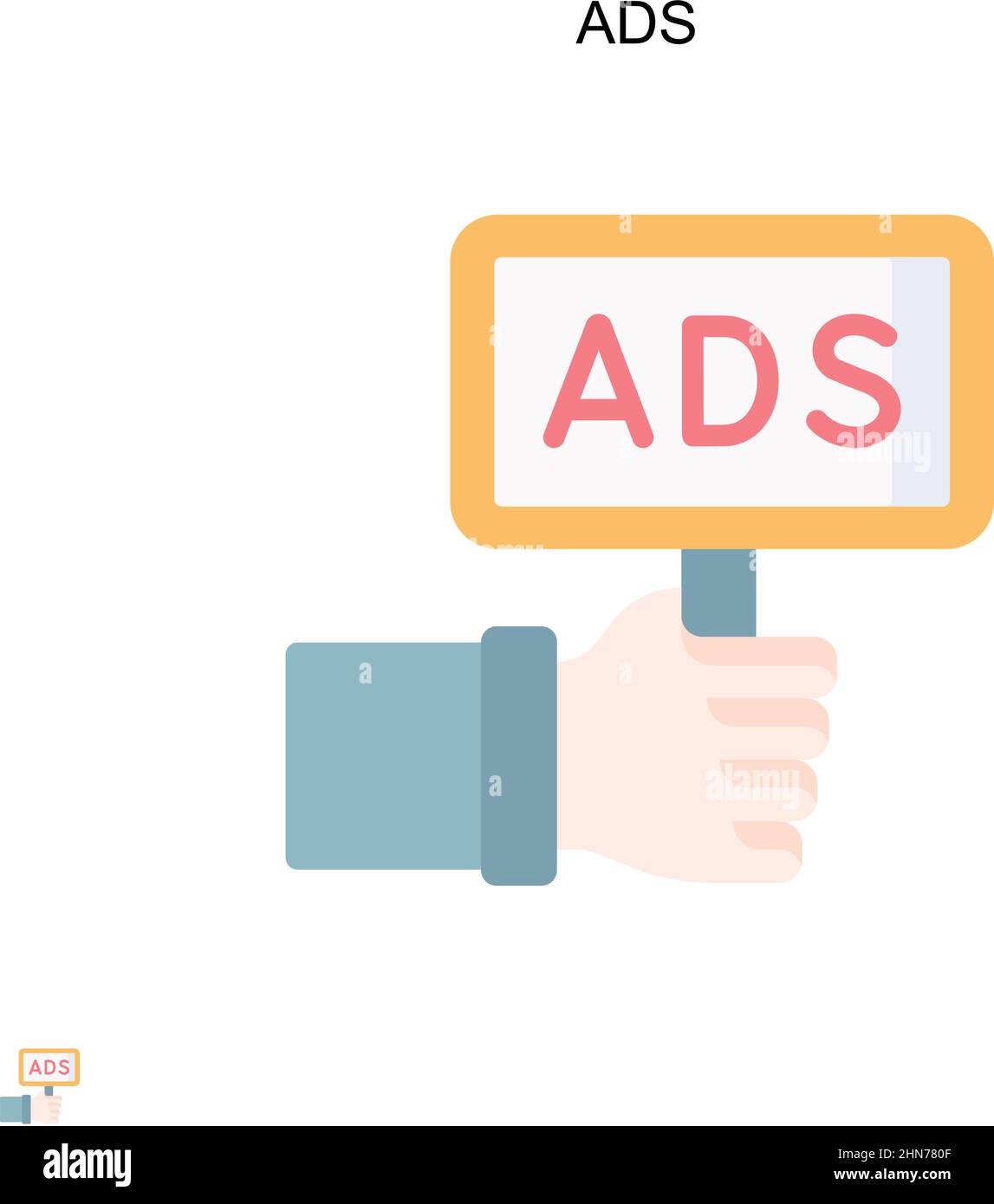 Ads Simple vector icon. Illustration symbol design template for web ...