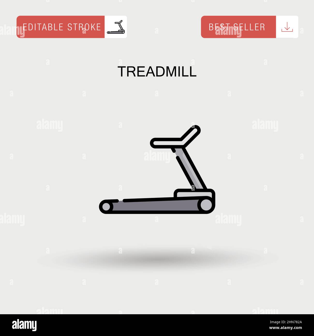 Treadmill Simple vector icon Stock Vector Image & Art - Alamy
