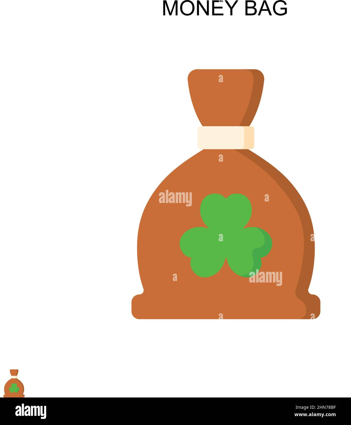 Money bag Simple vector icon. Illustration symbol design template for ...