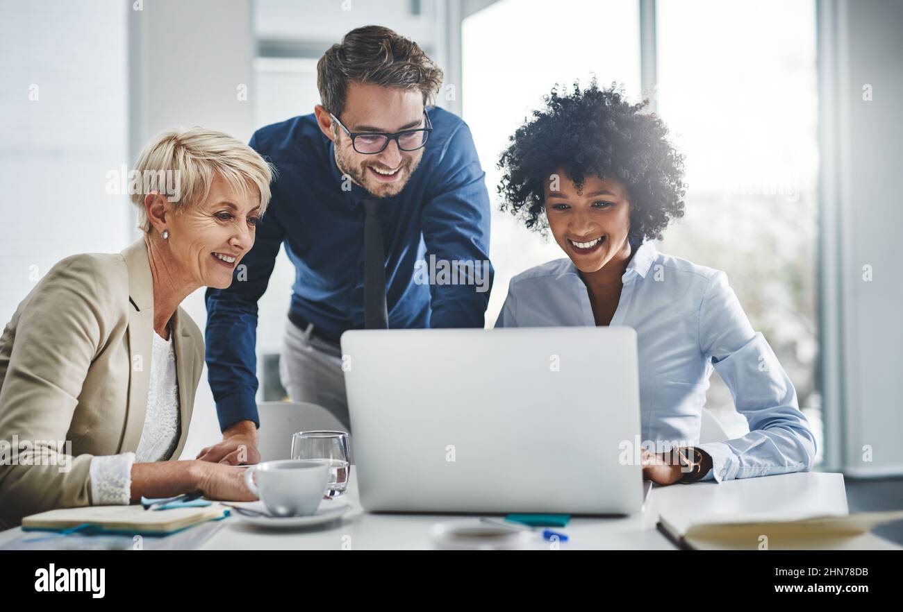 Its impossible until we show you that its possible. Shot of a group of ...