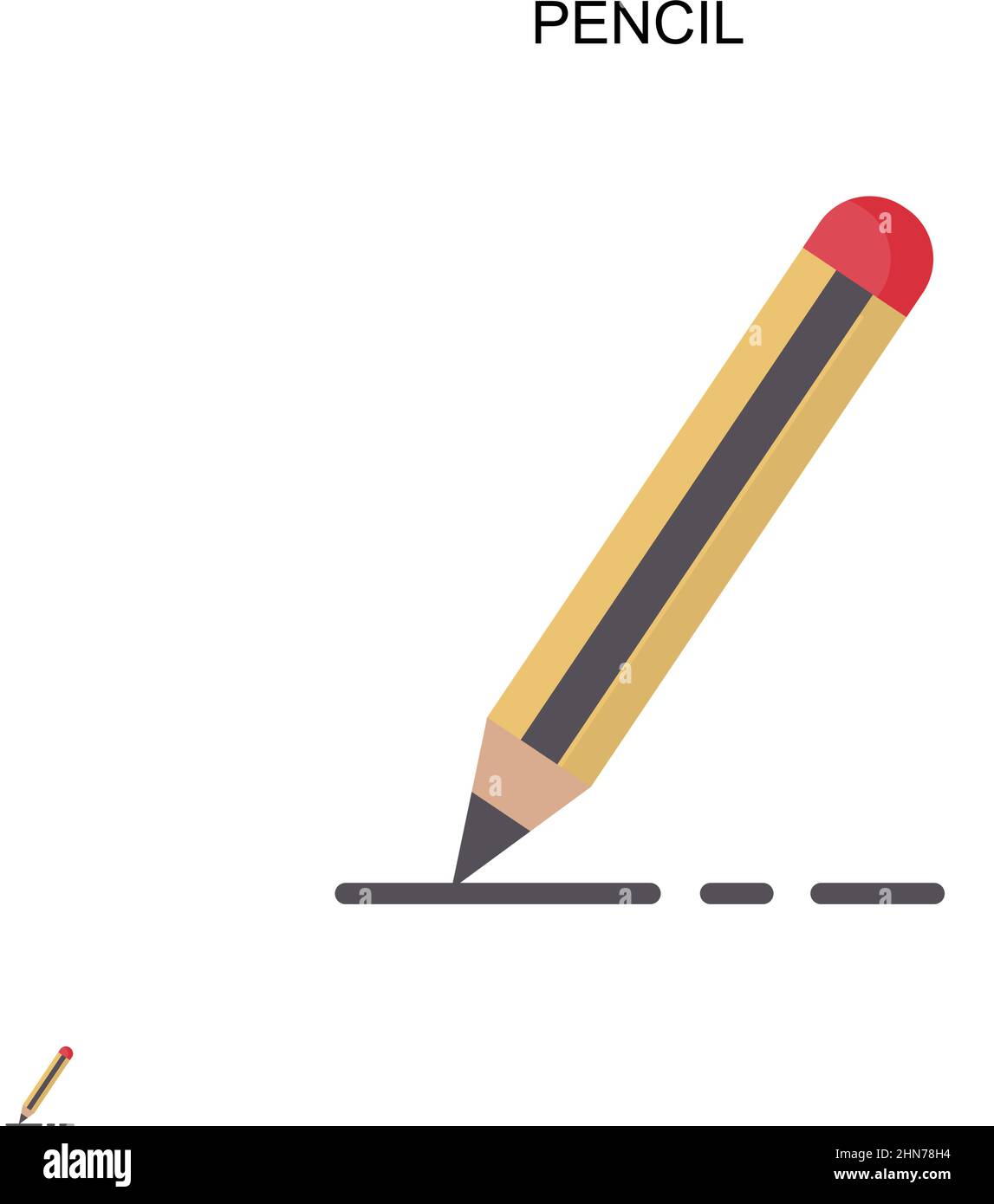 Pencil Simple vector icon. Illustration symbol design template for web ...
