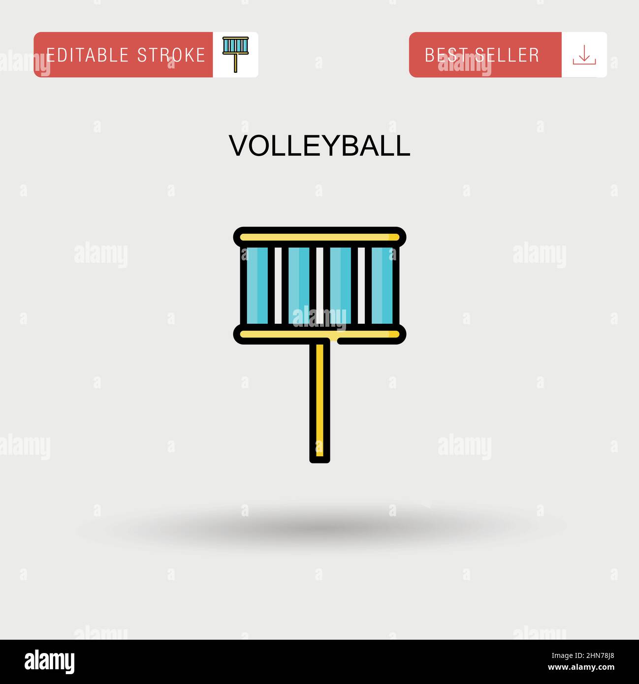 Volleyball court icon vector Stock Vector Images - Alamy
