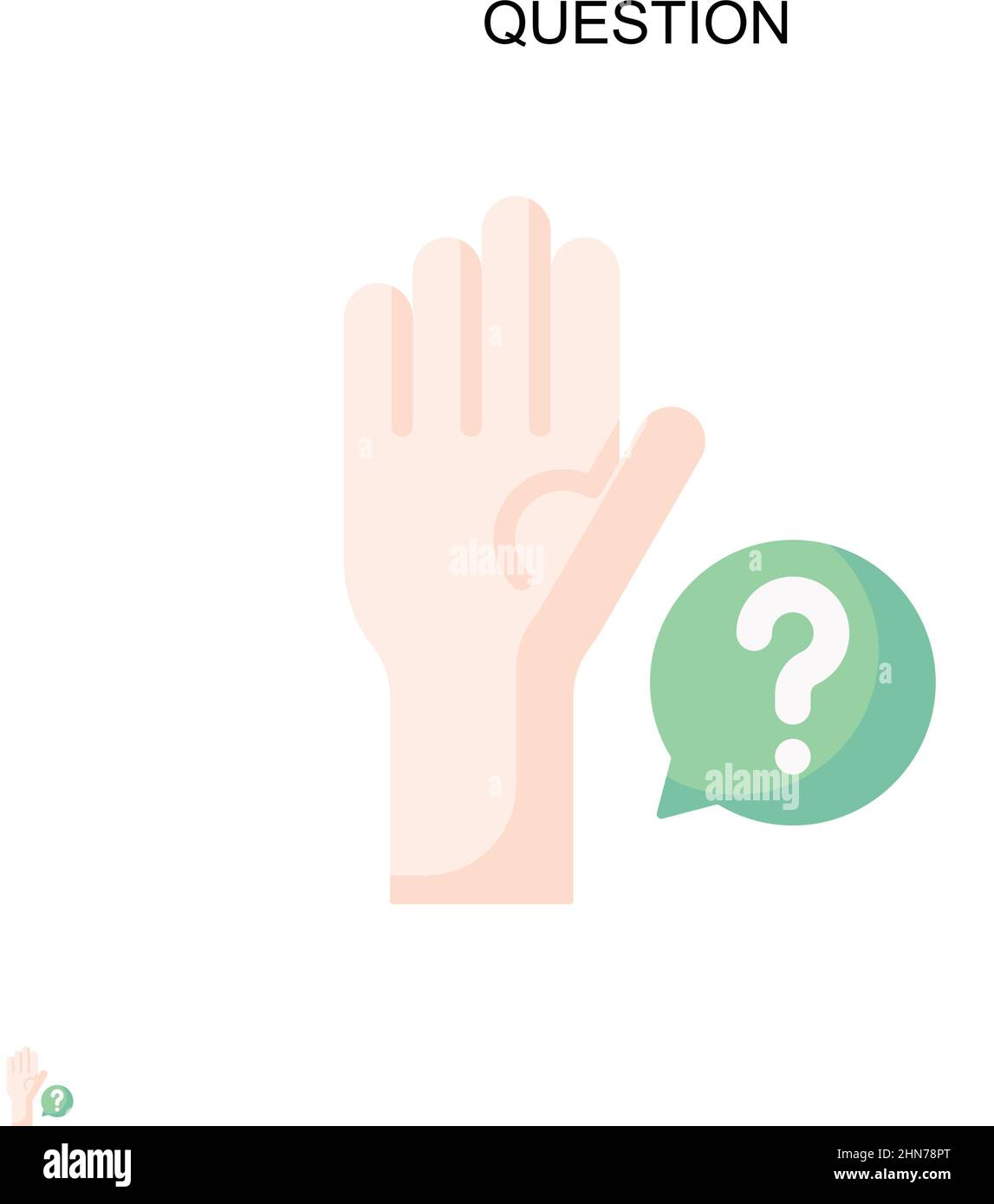Question Simple vector icon. Illustration symbol design template for ...