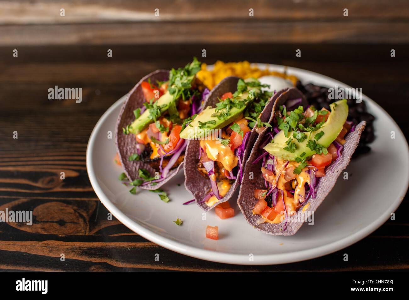 plate of tacos Stock Photo - Alamy