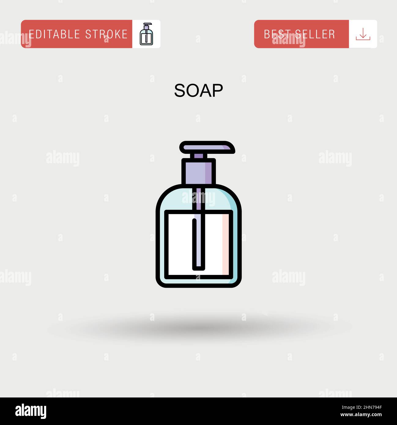Soap Simple vector icon Stock Vector Image & Art - Alamy