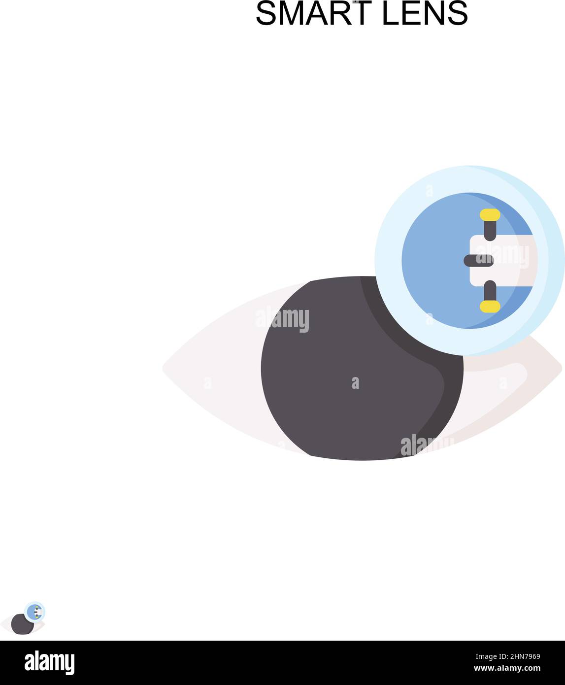 Smart contact lens Stock Vector Images - Alamy