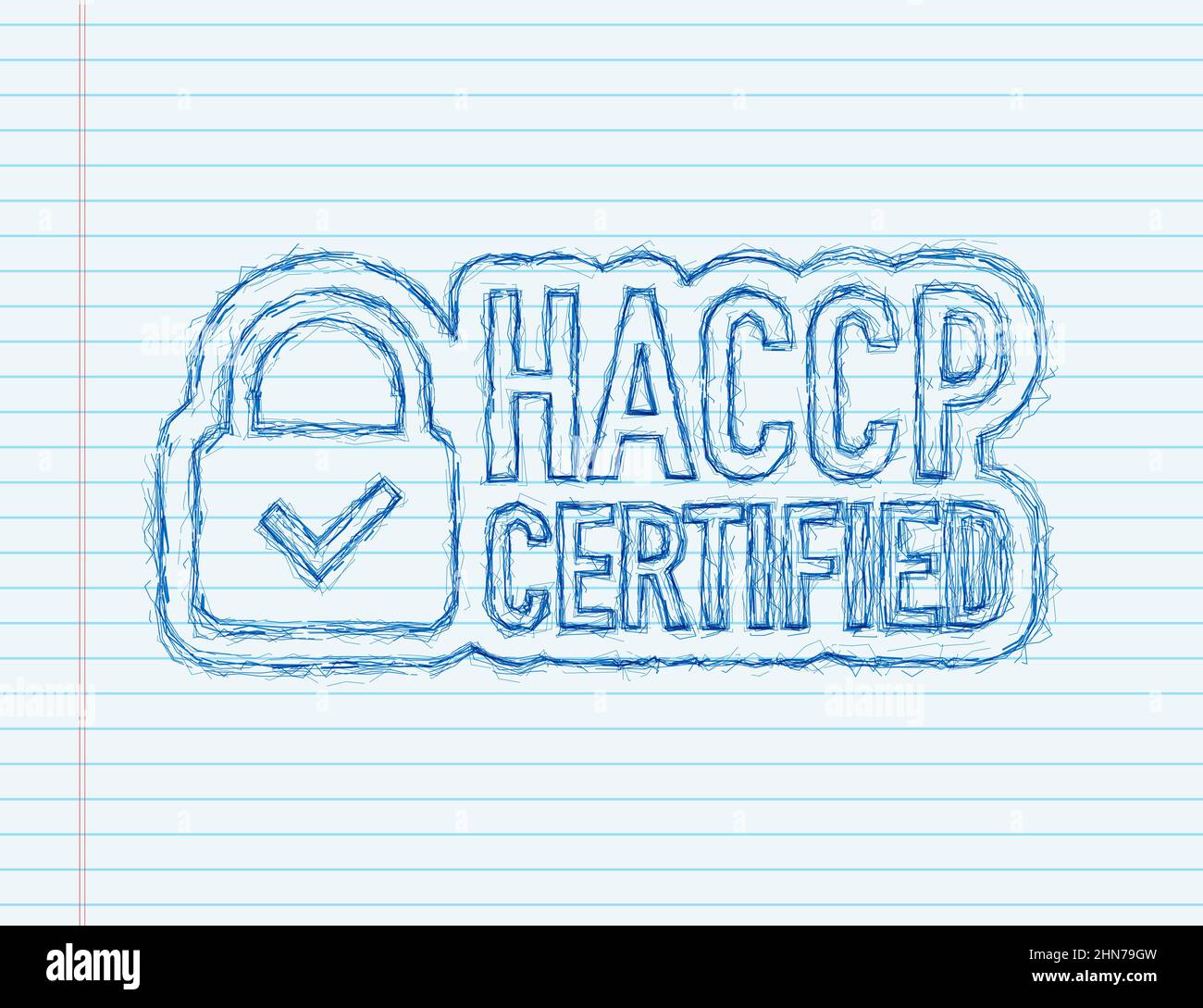 HACCP Certified icon on white background. sketch icon. Vector stock ...