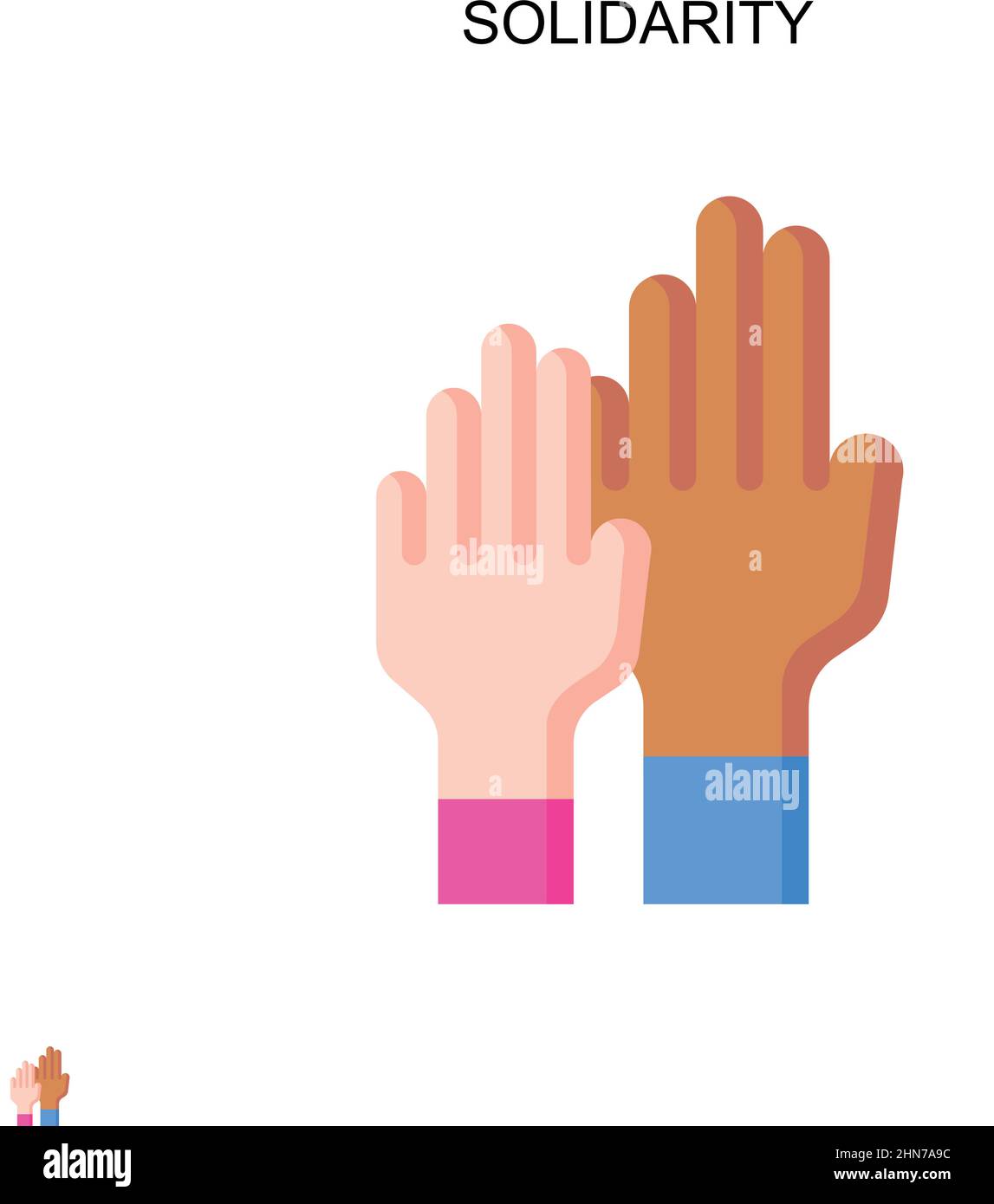 Solidarity Simple vector icon. Illustration symbol design template for ...