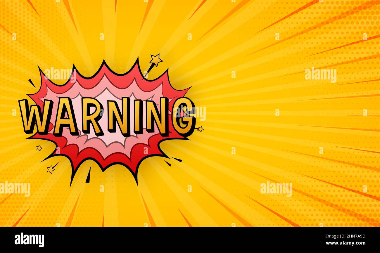 Comic speech bubbles with text warning. Symbol, sticker tag, special ...