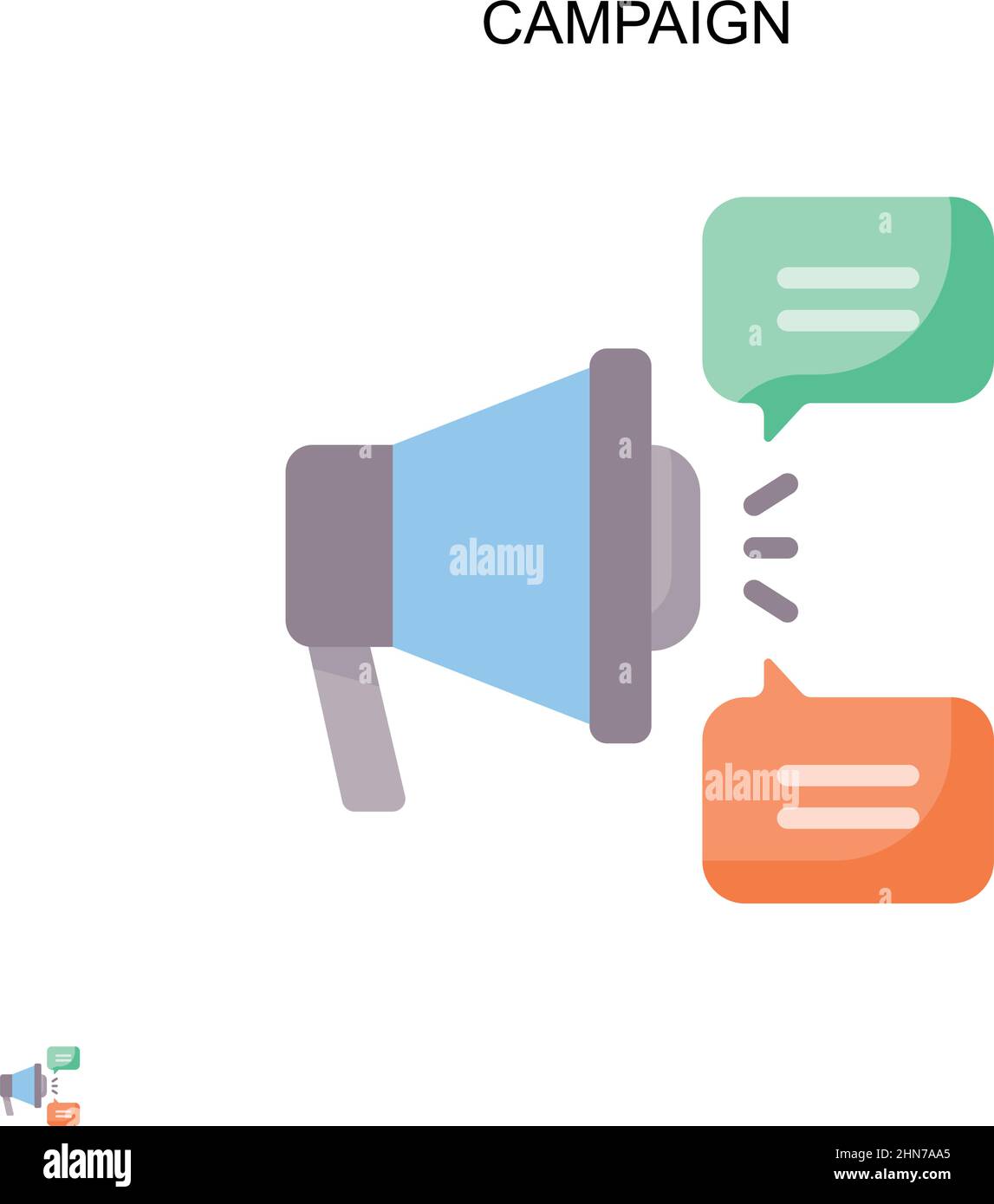 Campaign Simple vector icon. Illustration symbol design template for ...