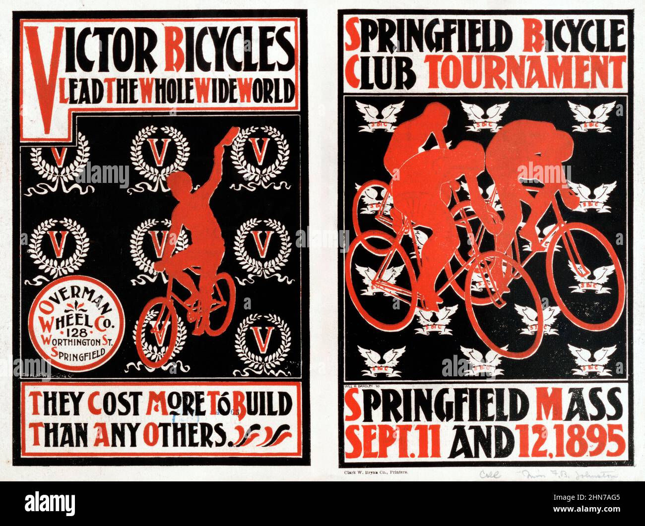 Victor Bicycles & Springfield bicycle club tournament (1895) Will ...
