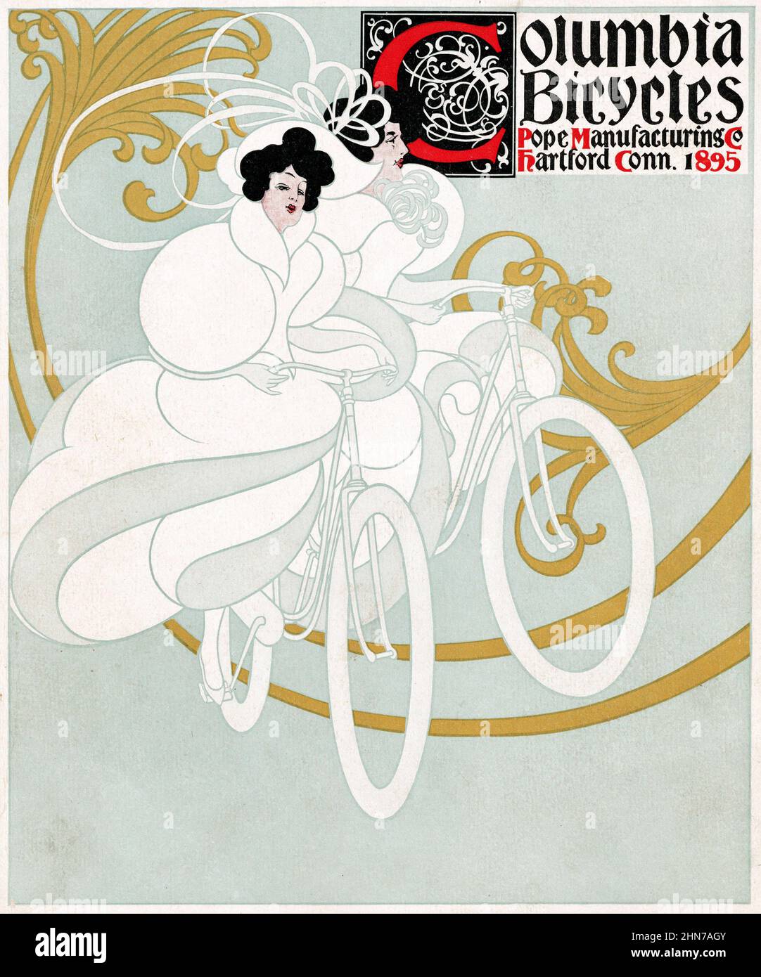 Columbia bicycles (1895) - Will Bradley (American, 1868 - 1962) Vintage ...