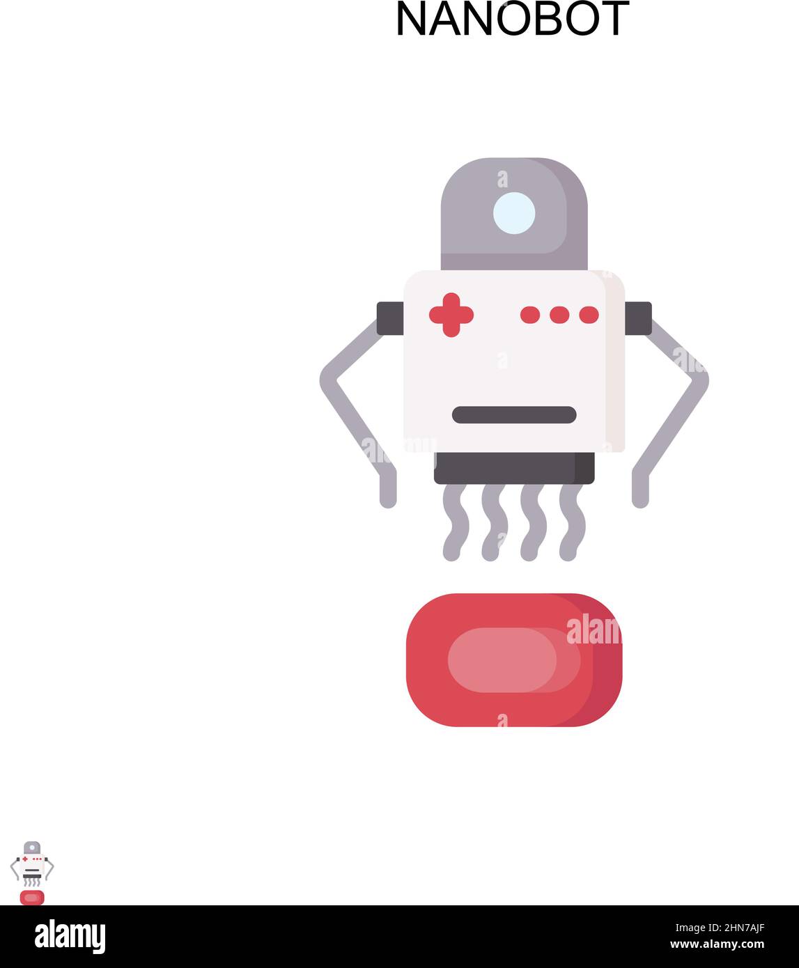 Nanobot Simple vector icon. Illustration symbol design template for web ...
