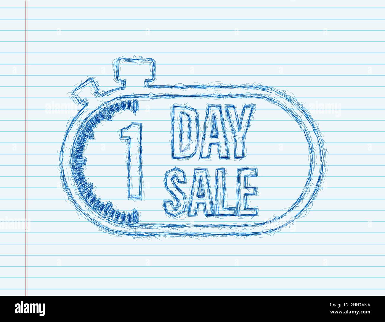1 Day sale. Countdown timer. Clock icon. sketch icon. Time icon. Count ...