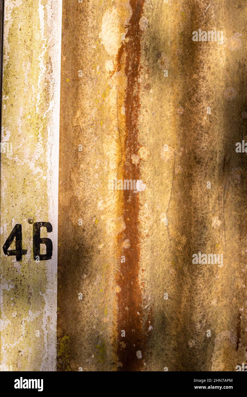 Old Asbestos sheet rough texture close up Stock Photo - Alamy