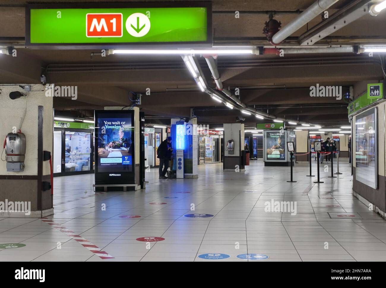 Cadorna metro station in Milan. Cadorna is a station on the line 1 and ...