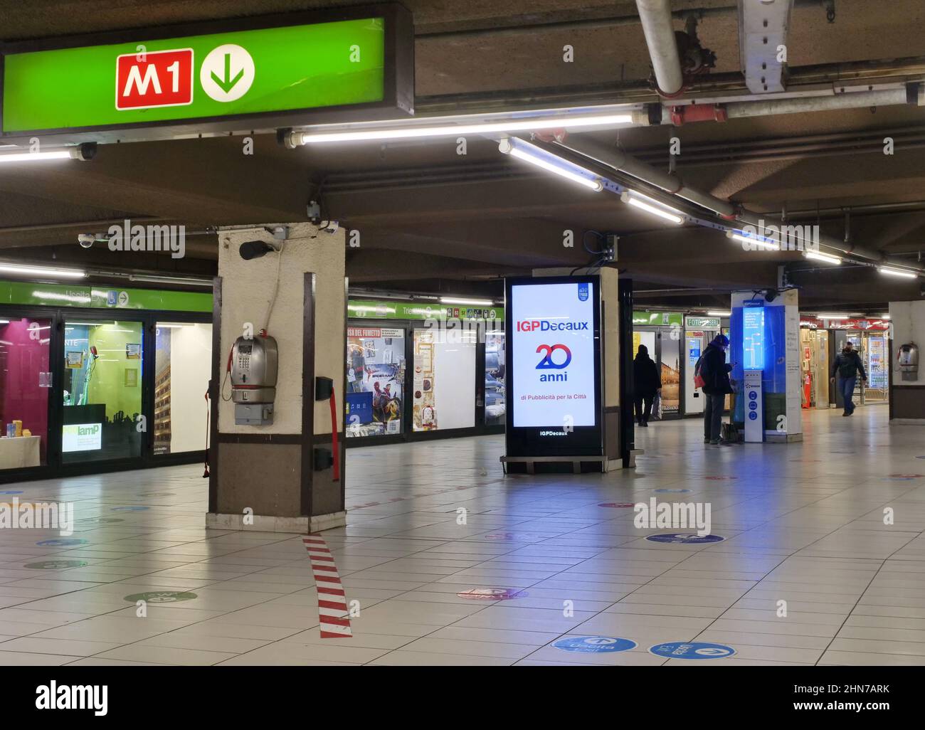 Cadorna metro station in Milan. Cadorna is a station on the line 1 and ...