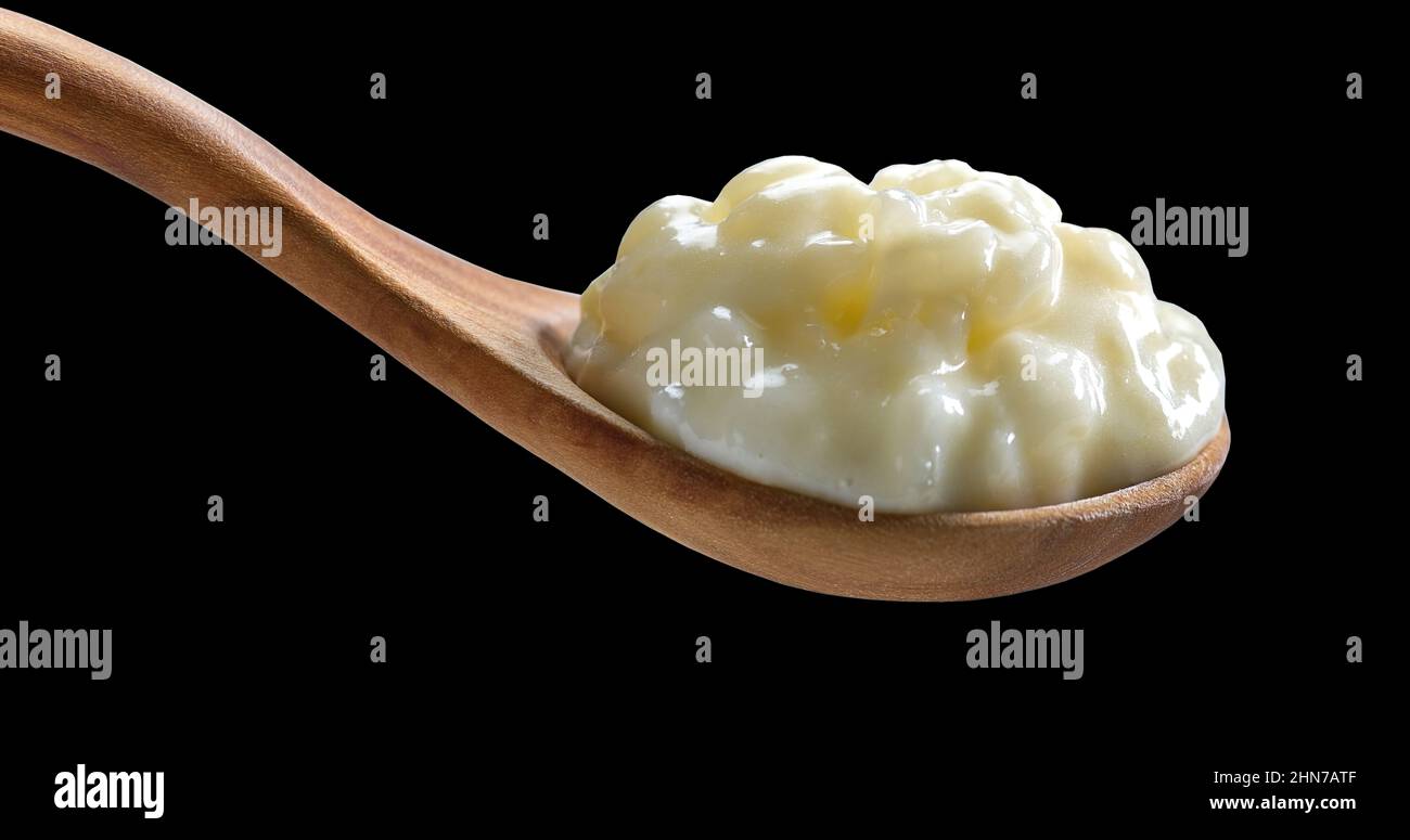 Rice pudding in wooden hi-res stock photography and images - Alamy