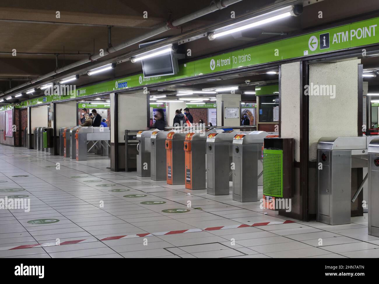 Cadorna metro station in Milan. Cadorna is a station on the line 1 and ...