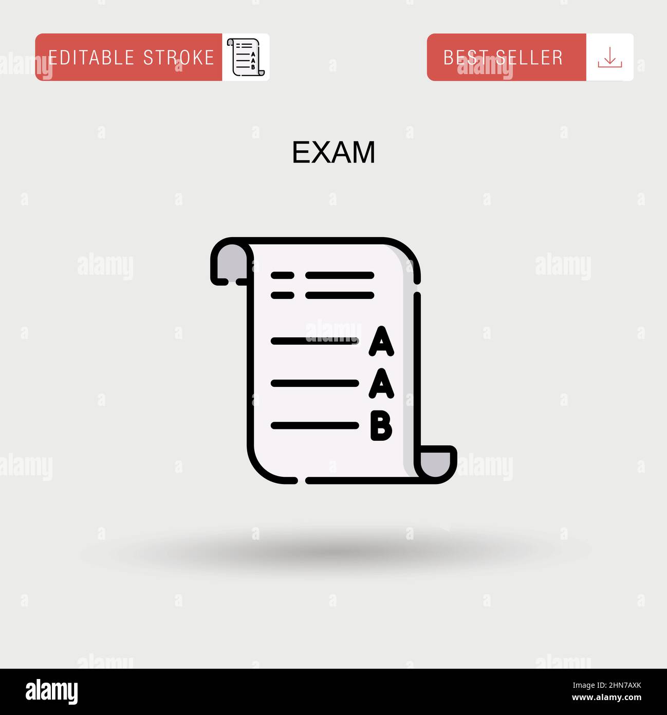 Exam Simple vector icon Stock Vector Image & Art - Alamy