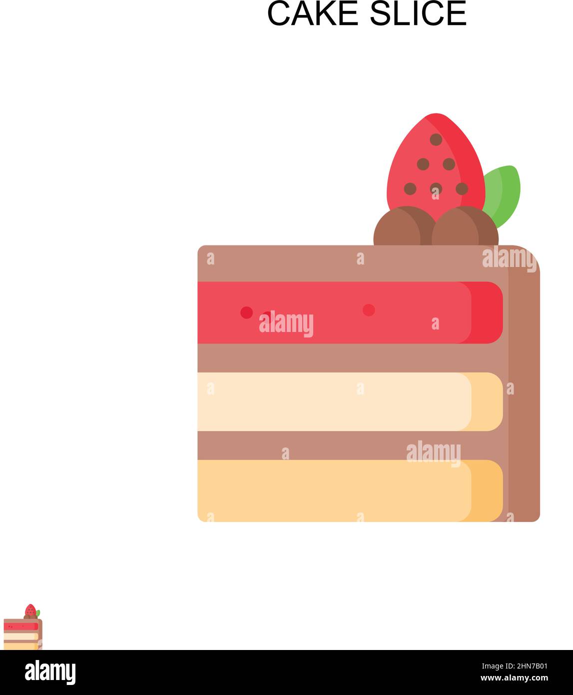 Isolated cake slice strawberry Stock Vector Images - Alamy
