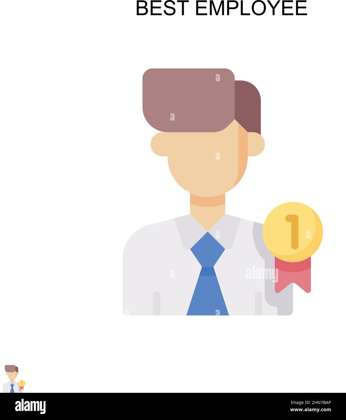 Best employee Simple vector icon. Illustration symbol design template ...