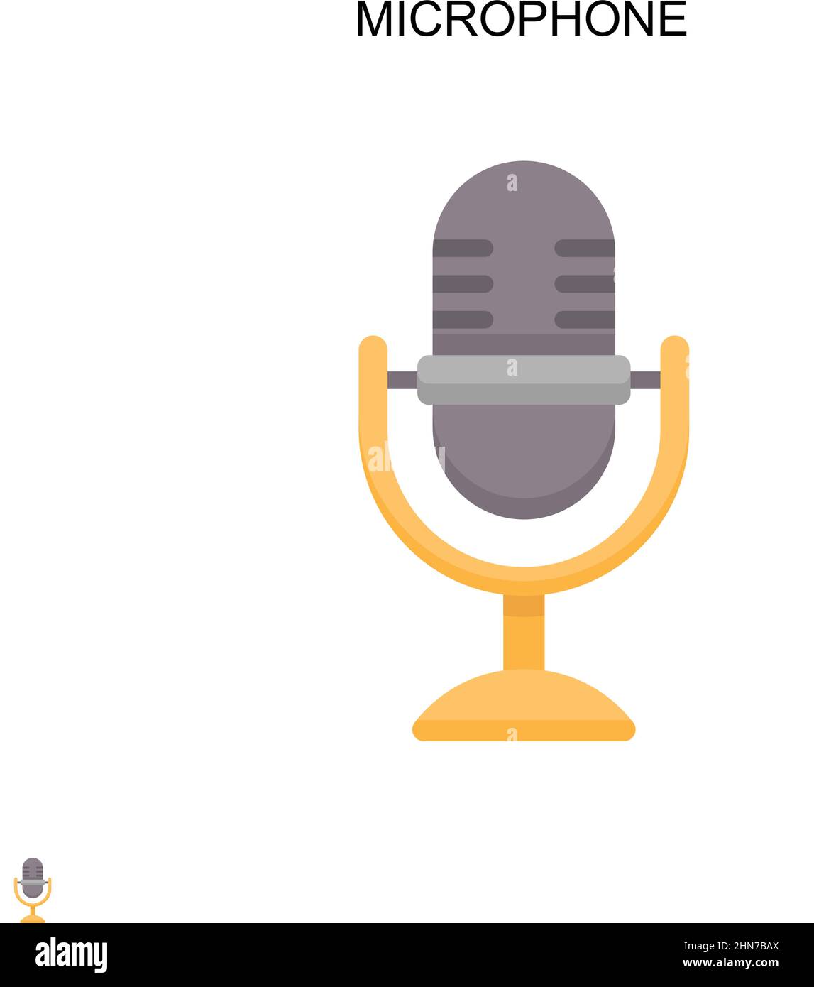 Microphone Simple vector icon. Illustration symbol design template for ...