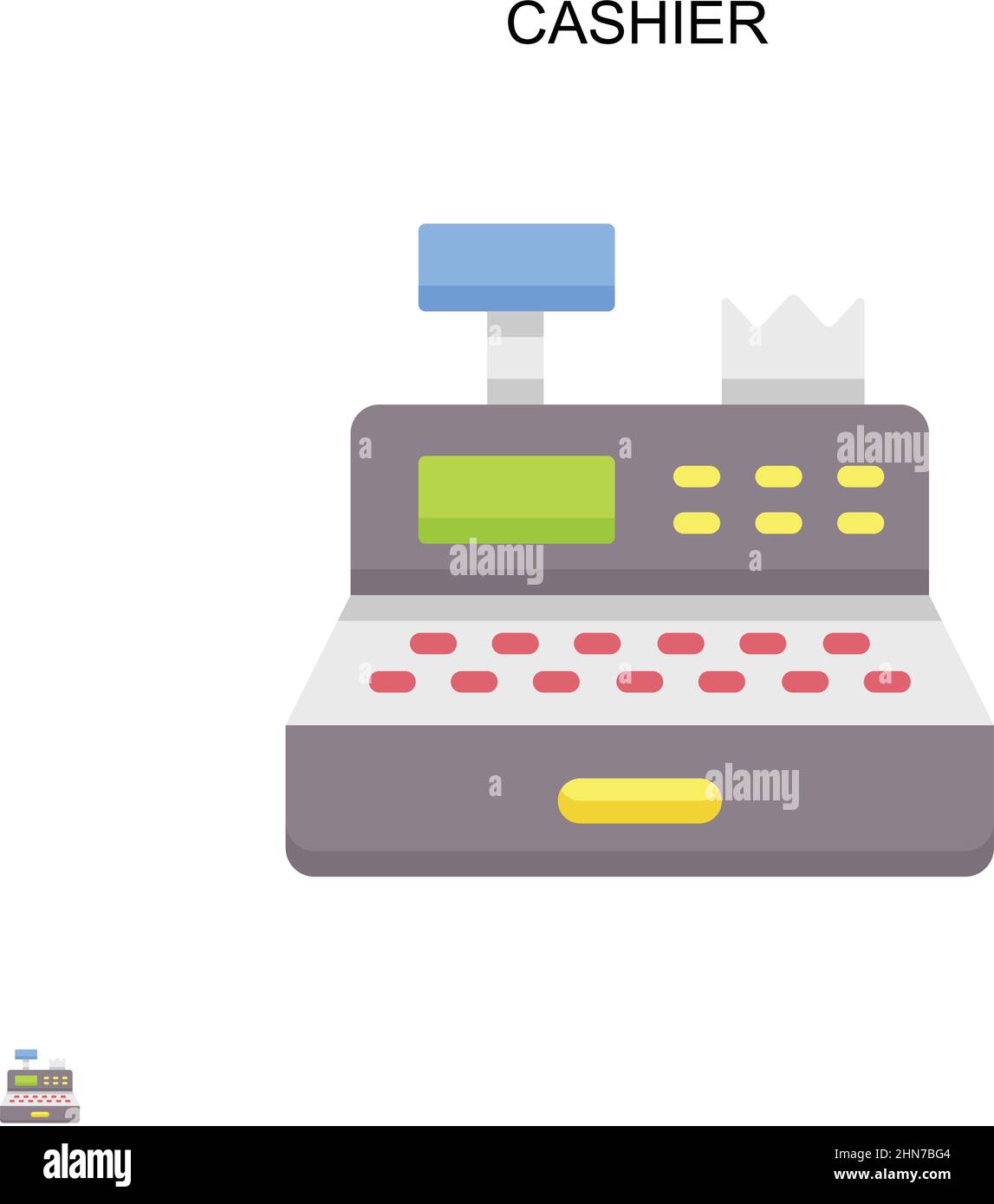 Cashier Simple vector icon. Illustration symbol design template for web ...