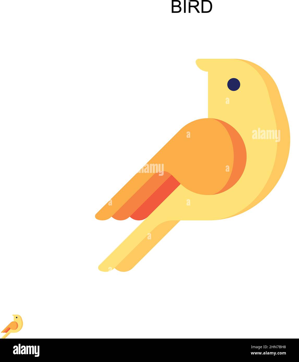 Bird Simple vector icon. Illustration symbol design template for web ...