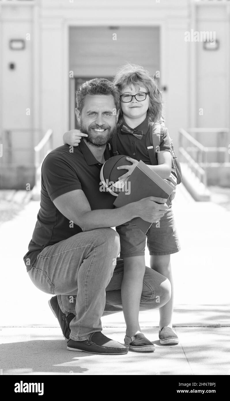 happy family value. childhood and parenthood. parent huging little ...