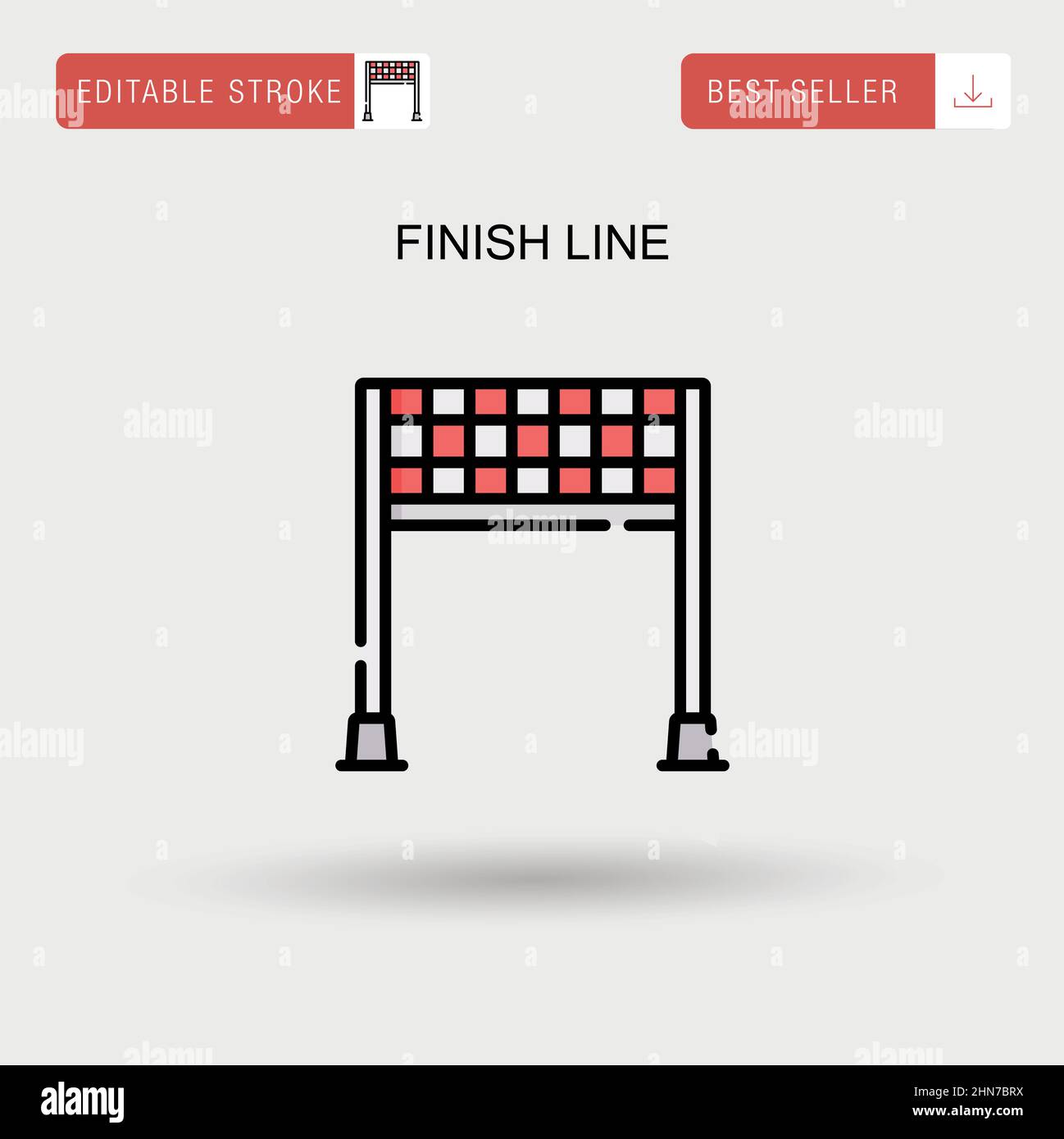 Finish line Simple vector icon Stock Vector Image & Art - Alamy