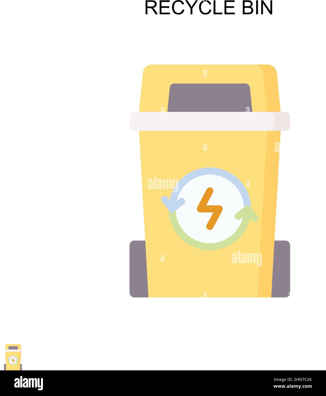Recycle bin Simple vector icon. Illustration symbol design template for ...